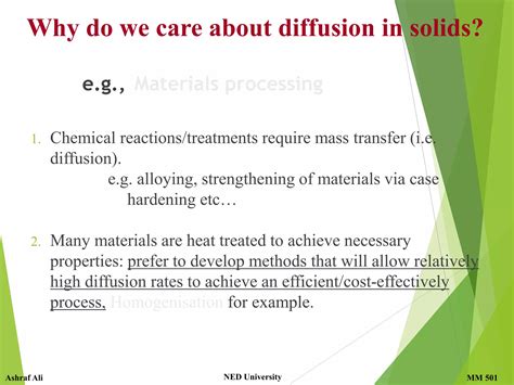 Diffusion In Solids Lecture 1 Ppt Chemistry Science