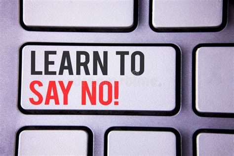 Handwriting Text Learn To Say No Motivational Call Concept Meaning