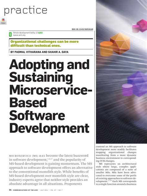 adopting and sustaining microservice based software development pdf databases computing