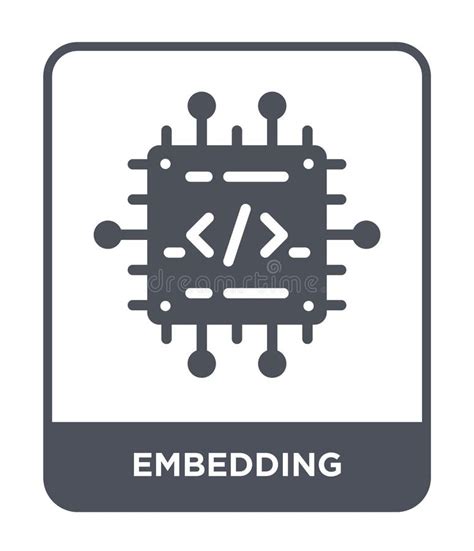 Embedding Icon In Trendy Design Style Embedding Icon Isolated On White