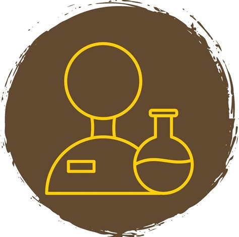 Scientist Line Circle Yellow Icon 39186244 Vector Art At Vecteezy