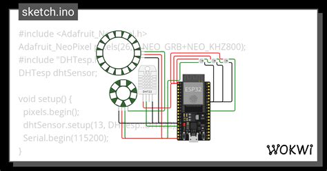 溫度rgb Led燈條 Wokwi Esp32 Stm32 Arduino Simulator