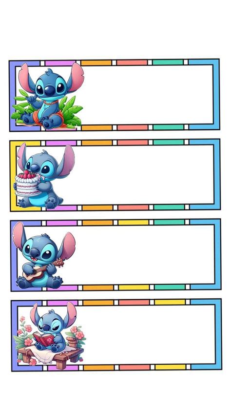 Best 13 [ 20] Etiquetas Escolares De Stitch Gratis Para Editar E