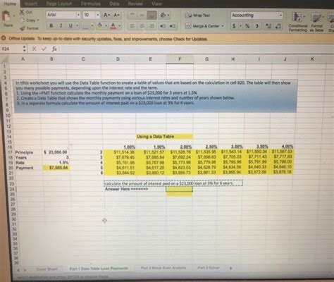 Solve Each Sheet Of Problems By Using Microsoft Excel Chegg Com