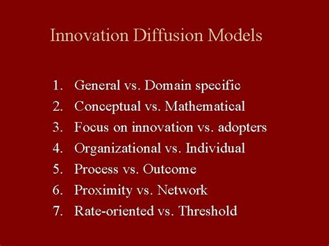 Diffusion Of Innovation Theories Models And Future Directions
