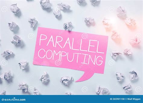 Conceptual Display Parallel Computing Internet Concept Simultaneous Calculation By Means Of