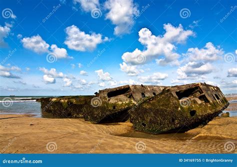 Mulberry Harbour Stock Image Image Of Dday French Mulberry 34169755