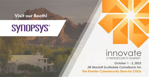 Dianna Kelly On Linkedin Join Synopsys At Innovate Cybersecurity Summit 2023