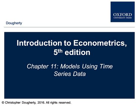 Ts 4 Summary Introduction To Econometrics Time Series Econometrics