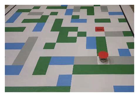 a and b e puck robot navigating in two different environments c