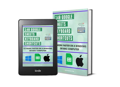 Free Google Sheets Keyboard Shortcuts EBook Google Sheets Template Bundle