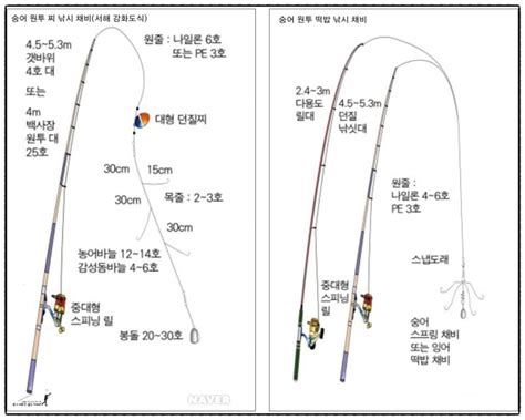 어종별 바다 원투던질낚시 채비 방법 돌돔감성돔도다리광어우럭붕장어참돔숭어 원투낚시 네이버 블로그