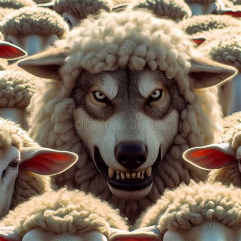 Wolf Pretending To Be A Sheep Concept Stock Illustration Illustration