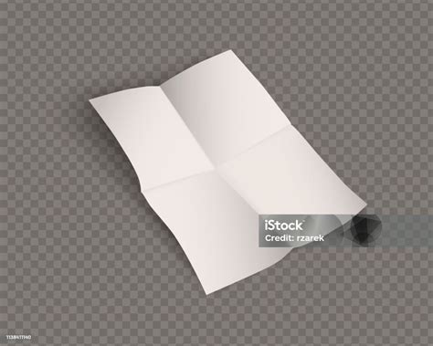투명 한 배경에 그림자와 A4 접힌 용지의 벡터 빈 모의 최대 시트 0명에 대한 스톡 벡터 아트 및 기타 이미지 0명 3