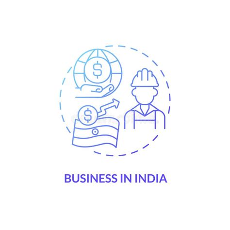 Business In India Blue Gradient Concept Icon Stock Vector Illustration Of Icon Revenue 237706412