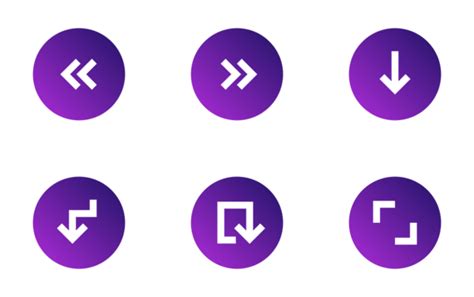 Arrow Navigation Icon Pack Gradient Fill 25 Svg Icons