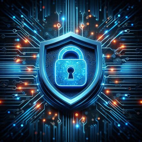 Cybersecurity Background Illustration Of A Lock And Shield Symbolizing Security And Privacy