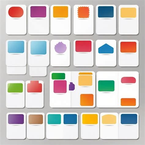 Flashcards Vector Set White Background Isolated Premium Ai Generated Vector