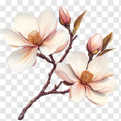 만발한 우아한 목련 꽃 목련 식물 목련 꽃꽂이 목련 Png 일러스트 및 이미지 에 대한 무료 다운로드 Pngtree