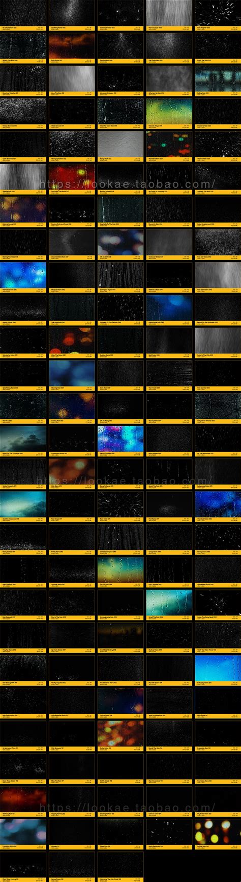 K视频素材 个真实下雨场景玻璃雨滴水珠滑落特效动画 BBV LookAE com