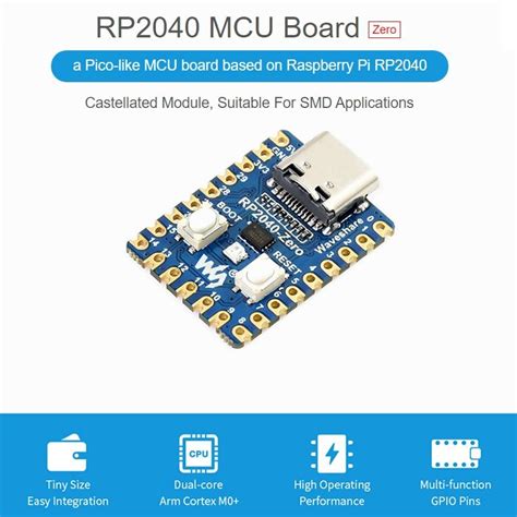 Buy Waveshare Rp2040 Zero Pico Like Mcu Board Based On Raspberry Pi Mcu