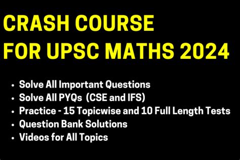 Crash Course For Upsc Mathematics