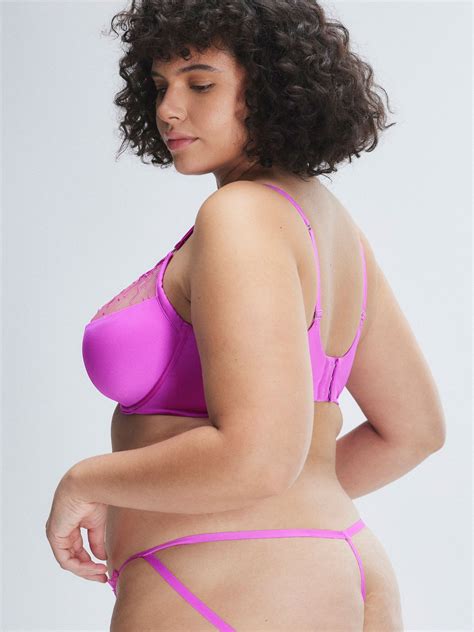 Loveline Satin Half Cup Demi Bra In Purple Savage X Fenty