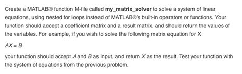 Solved Create A Matlab® Function M File Called