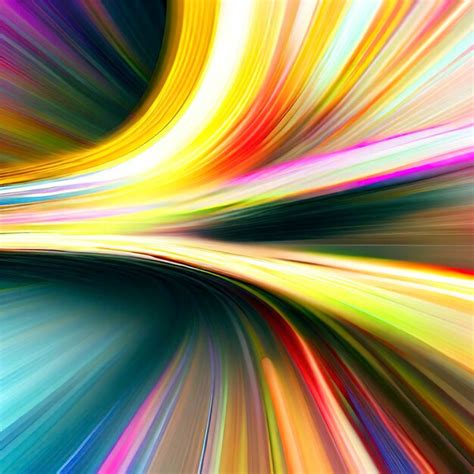 Premium Ai Image Abstract Colorful Speed Background With Lines In Shape Of Track Turn
