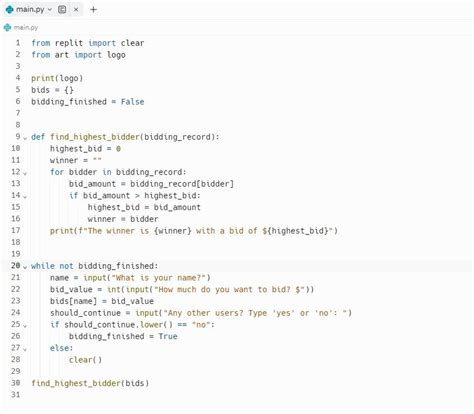 Maha Amer On Linkedin Blind Auction Program In Python For Clearing