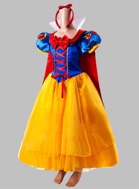 Halloween Princesa Branca De Neve Adulto Cosplay Traje Vestido