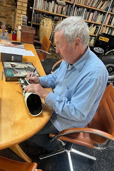 Pink Floyds Nick Mason Autographs Prosthetic Leg Cover For Upton Man