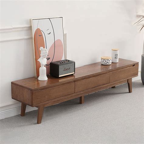 East Urban Home Modern Walnut Solid Wood Tv Stands Wayfair Canada