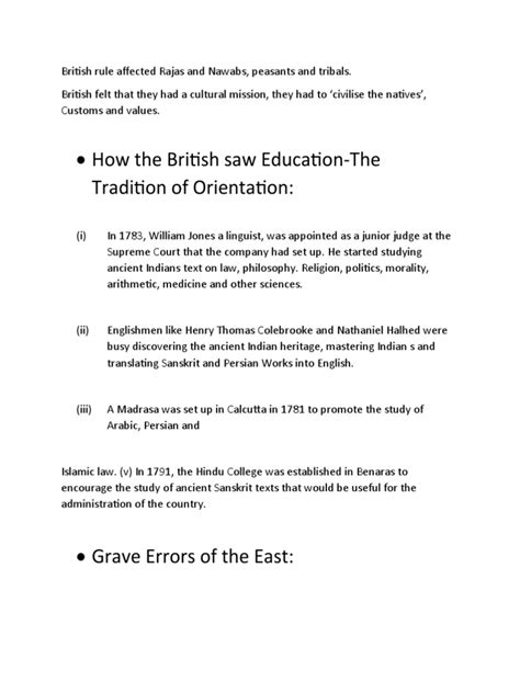 manthan shukla p b l history class 8 chapter 7 civilising the native educating the nation