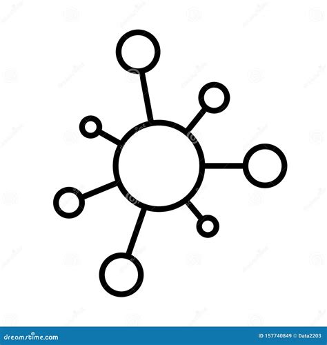 Connection Outline Icon Stock Vector Illustration Of Connected 157740849