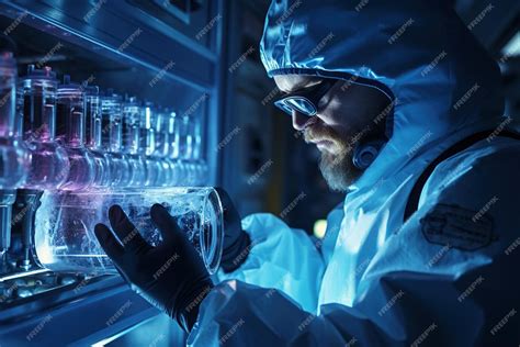 Premium Ai Image Medical Worker Holds Test Tube With Egg Donation By