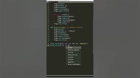 Python Turtle Graphics Flag Of Bangladesh Shorts Python Programming Turtlegraphics Youtube