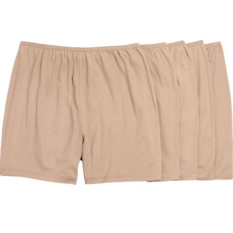 Comfort Choice Comfort Choice Womens Plus Size 5 Pack Cotton Boxer