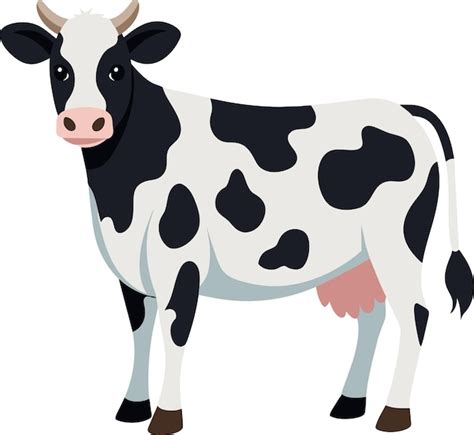 Dairy Spotted Cow Illustration Vector Premium Vector