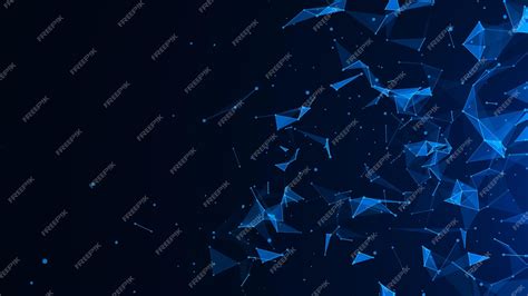 Premium Photo Abstract Digital Blue Background Plexus Effect Network Connection Structure
