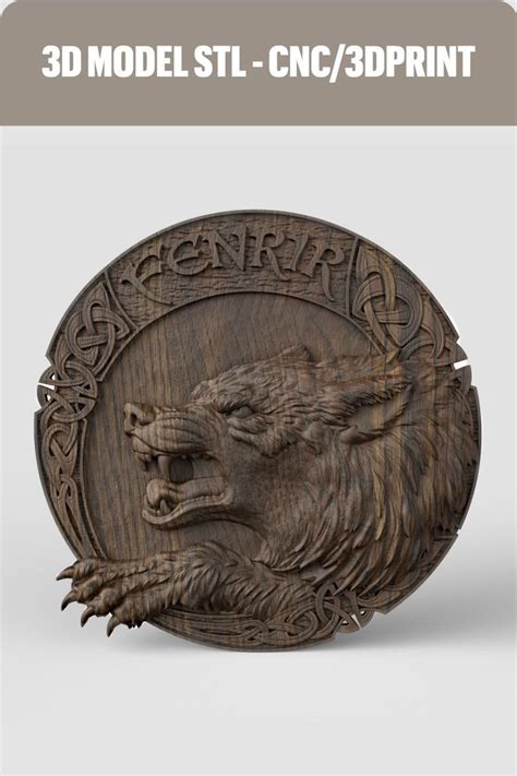 3d Model Stl Cnc Router File 3dprintable Fenrir Wolf Panel Artofit