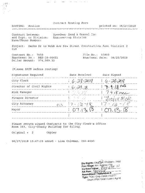 Fillable Online Contract Routing Form Routing Routine Cityofmadison