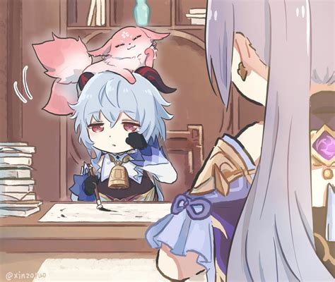 Ganyu Yae Miko And Keqing Genshin Impact Drawn By Xinzoruo Danbooru