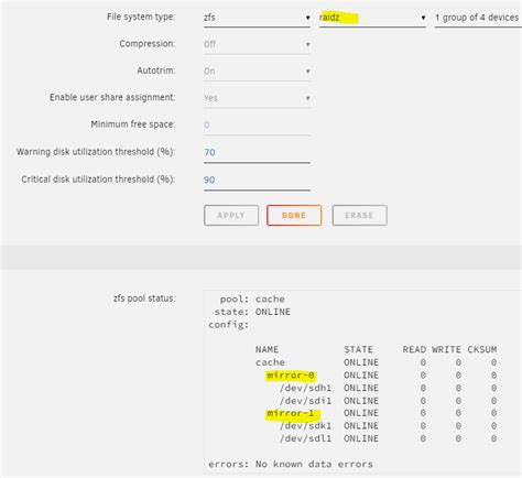 Cant Create A Striped Or Mirrored ZFS Pool With Unraid 7 General