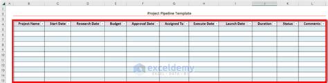 How To Create Project Pipeline In Excel Suitable Methods