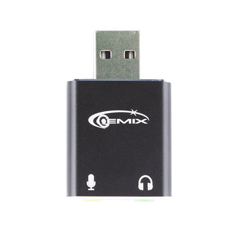 Звуковая карта Usb Gemix Sc 01 7 1 черная разъемы для наушников и микрофона Id 2216735007