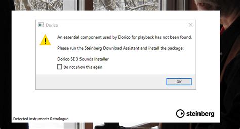 Playback Component Missing Dorico Steinberg Forums