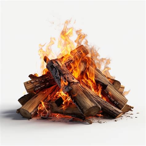 Premium Ai Image Bon Fire Isolated On White Background