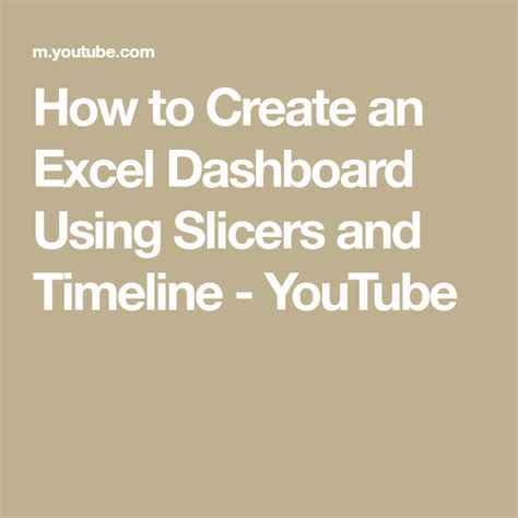 How To Create An Excel Dashboard Using Slicers And Timeline Artofit