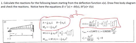 solved 1 calculate the reactions for the following beam